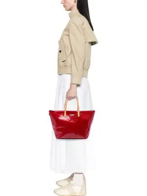LOUIS VUITTON Monogram Vernis Bellevue Gm Tote Bag - Red