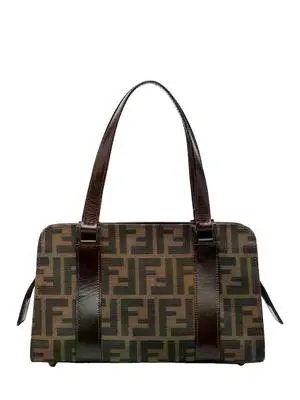 Fendi Zucca Canvas Handbag - Brown