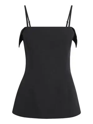 FFORME Cotton-silk Bustier Top - Black