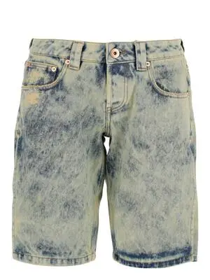 Vaquera Logo-patch Knee-length Denim Shorts - Gray