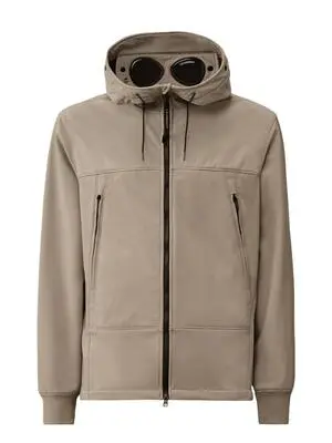 C.P. COMPANY Hooded Zip-front Jacket With Goggle Visor - Grey