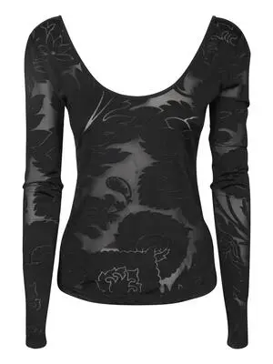 Etro Paisley Pattern Boat Neck T-shirt - Black