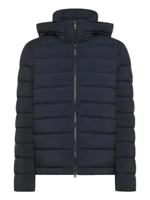 Peuterey Quilted Hooded Down Jacket - Graphite Blue