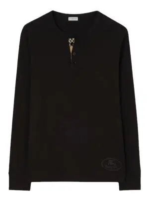 Burberry Burberry Long Sleeved Crewneck Top Black
