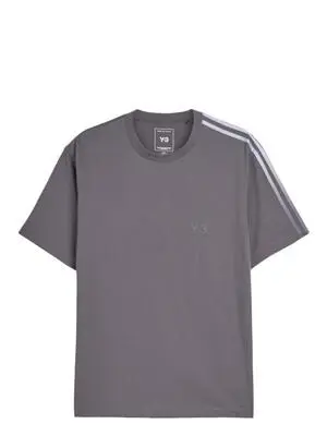 Y3 Logo Stripe T-shirt - Grey Five