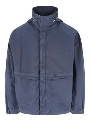 RANRA Zip Pocket Hooded Jacket - Blue