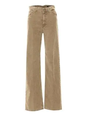 DONDUP Logo Patch Straight-leg Pants - Brown