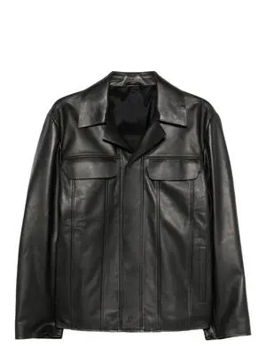 LARDINI Pressed Stud Fastened Jacket - Black