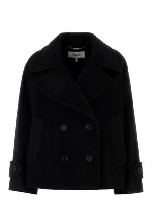 Chloé Chloe Long-Sleeved Coat Black