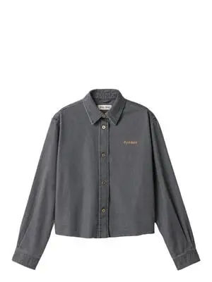 Miu Miu Miu Miu Chambray Shirt Black