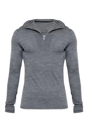 JIL SANDER Half-zip Turtleneck Knitted Sweater - Gray