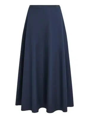 FFORME Cotton-silk Maxi Skirt - Navy