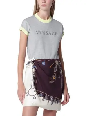 Versace Reversible Cotton Jersey T-shirt - Grey