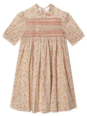 Bonpoint Liberty Print Smocked Dress - Multicolor