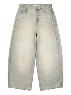 WON HUNDRED Lyon Printed Straight Leg Jeans - Blue