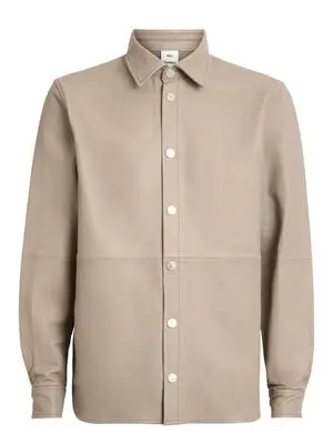 WON HUNDRED Lambskin Adriel Shirt - Beige