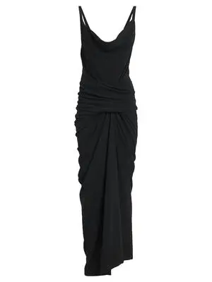 Rick Owens Gathered Maxi Dress - Black