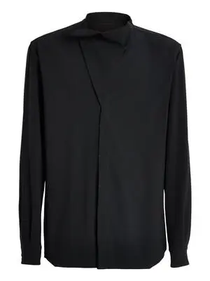 Rick Owens Cady Draped Island Shirt - Black