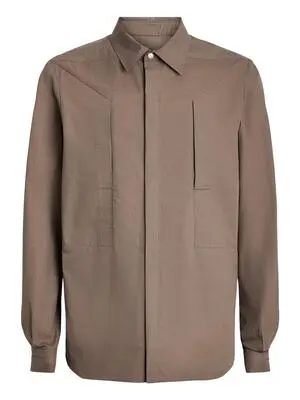 Rick Owens Cotton Fog Overshirt - Grey