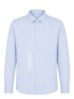 COSTUMEIN Eric" Long Sleeve Striped Shirt - Azure