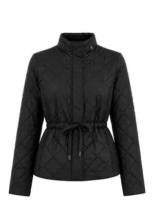 Michael Kors Quilted Padded Jacket With Drawstring Waist - Black