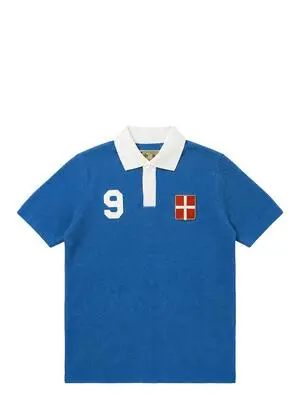 COMO 1907 Retro Heritage Jersey Polo Shirt - Blue