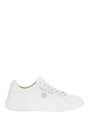 Philipp Plein Leather Lo-top Sneakers - White
