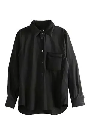 Comme Des Garçons Long-sleeve Chest-pocket Shirt - Black