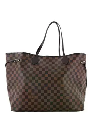 LOUIS VUITTON Damier Ebene Neverfull Gm Tote Bag - Brown