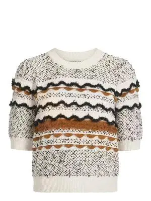 Ulla Johnson Andira Ruffled Sweater - Neutrals
