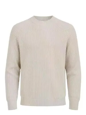 GRAN SASSO Ribbed Knit Raglan Sleeve Sweater - Neutrals