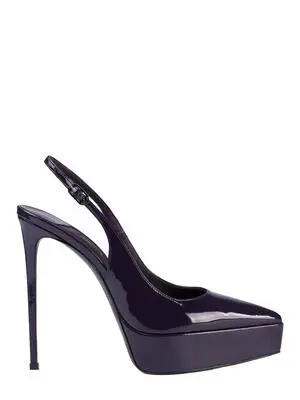LE SILLA Platform Slingback Pumps - Purple
