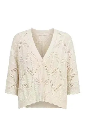 Autumn Cashmere Cable Knit Cardigan - Neutrals