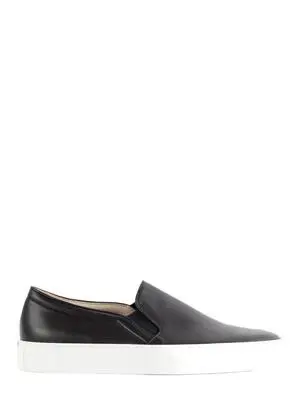 BRIGHTWAY Slip-on Smooth Grain Leather Sneakers - Black