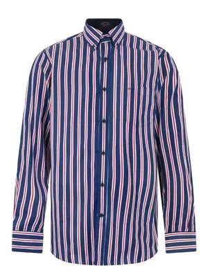 Paul & Shark Striped Long-sleeve Shirt - Blue