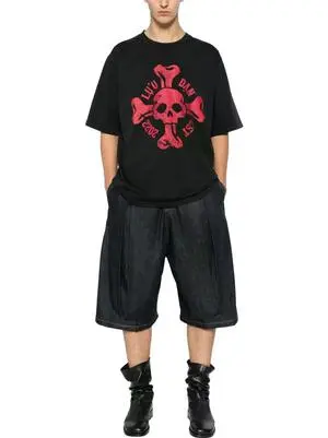 LỰU ĐẠN Skull-print T-shirt - Black