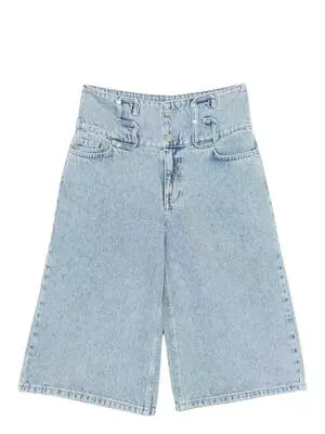 Stine Goya High-waisted Panelled Shorts - Blue
