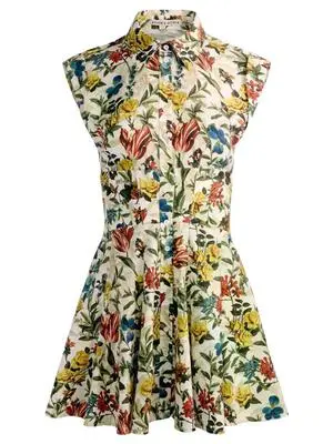 ALICE + OLIVIA Alice + Olivia Kim Floral-Print Shirt Mini Dress