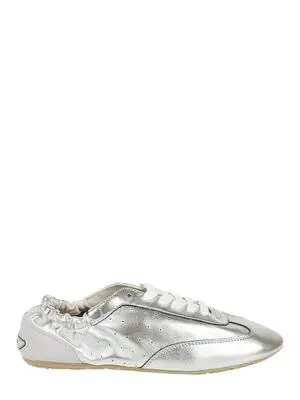 Saint Laurent Lewis Low-top Leather Sneakers - Silver