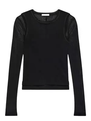 HELMUT LANG Helmut Lang Mesh Panel T-Shirt