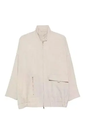 Fabiana Filippi High-neck Zip-up Jacket - Neutrals