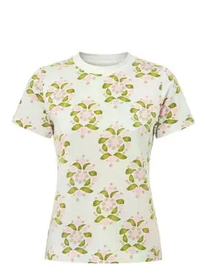 Cynthia Rowley Floral Print T-shirt - Neutrals