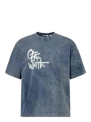 Off-White Skate Logo-print T-shirt - Blue