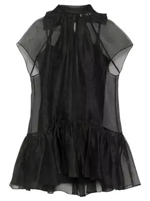 Simkhai Beaux Organza Mini Dress - Black