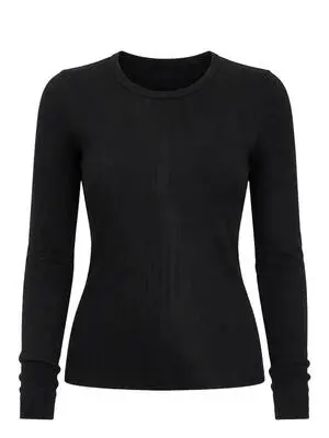 PATRICK ASSARAF Ribbed Long-sleeve Crewneck T-shirt - Black