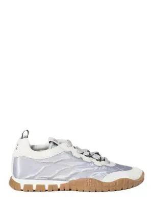Miu Miu Miu Miu Tyre Technical Fabric And Suede Sneakers Grey
