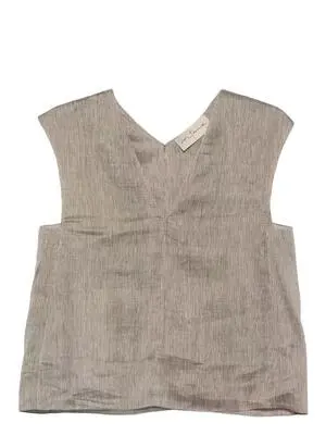 CORTANA Cortana Aria Striped V-Neck Sleeveless Top