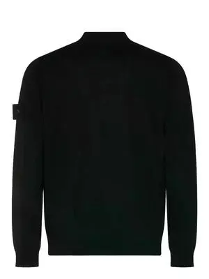 Stone Island Logo-patch Polo Shirt - Black