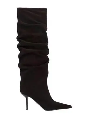 LE SILLA Bella Slouchy Suede Boots - Brown