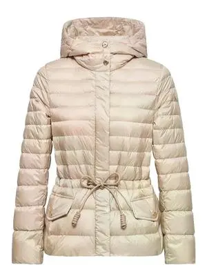 Moncler Quilted Drawstring Jacket - Neutrals